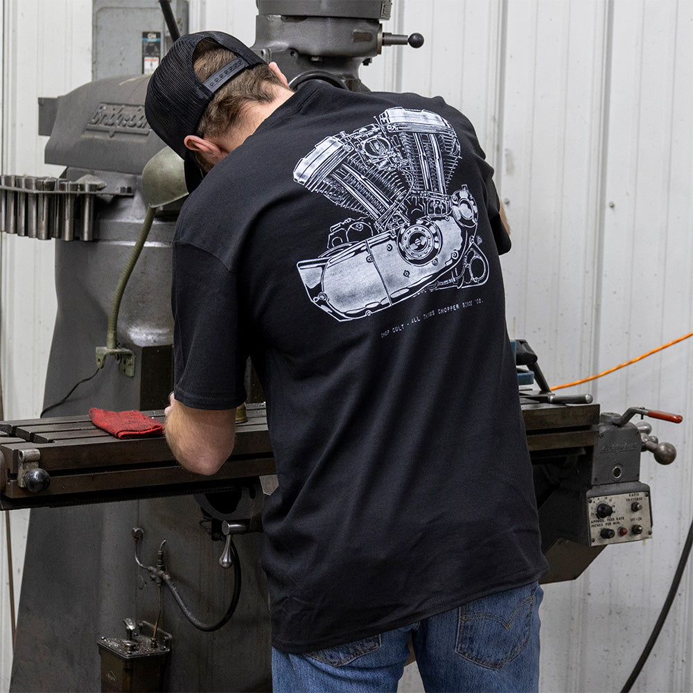 ChopCult Evolution Sportster Engine T-Shirt